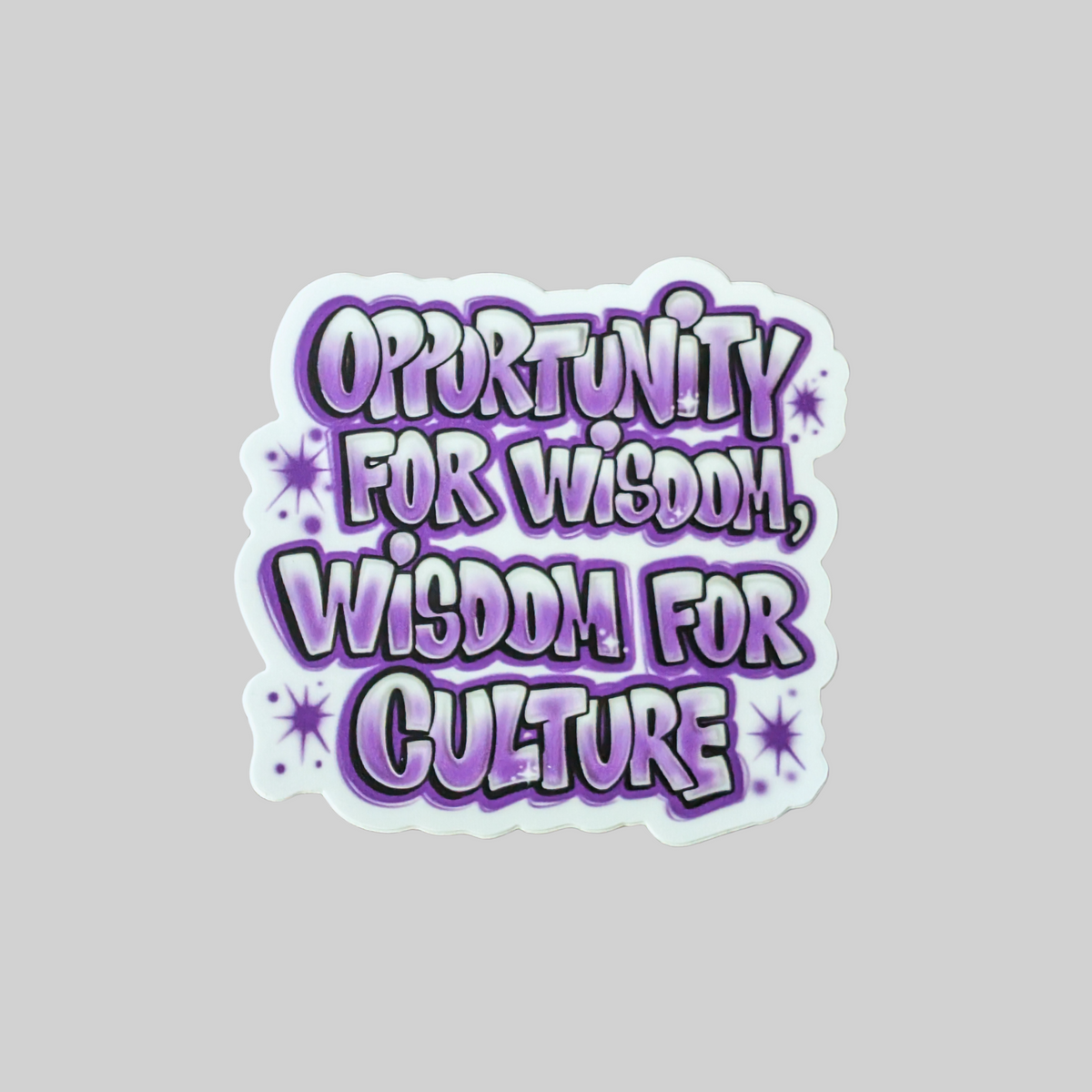 Opportunity For Wisdom, Wisdom For Culture Sticker – Royal Roots Greek ...